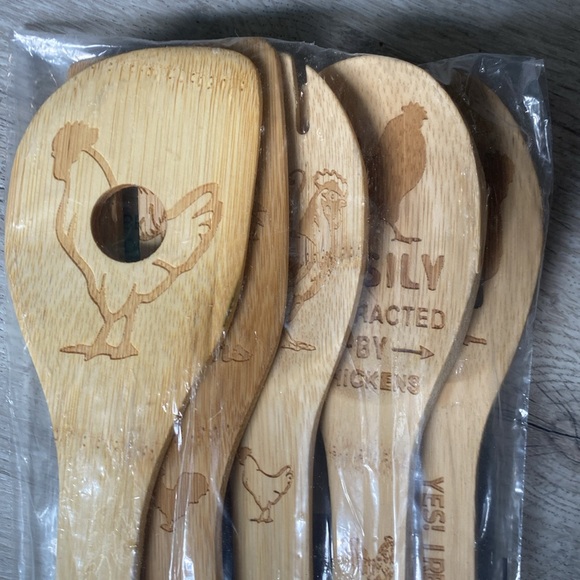 Kitchen | New Bamboo Chicken Cooking Utensil Set | Poshmark